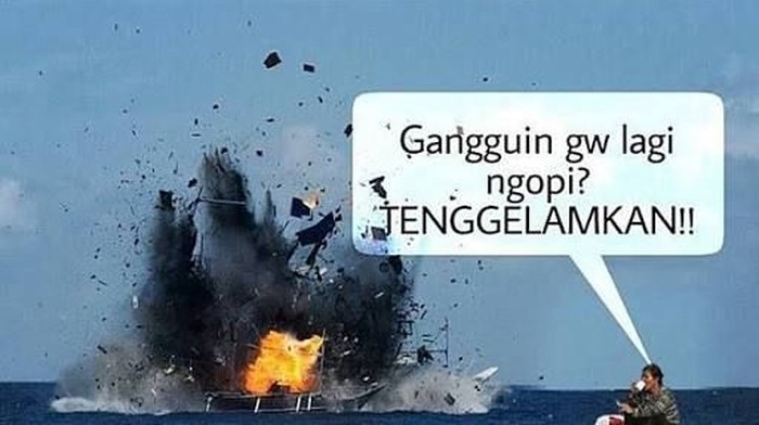 Kocak! Kumpulan Meme Susi Tenggelamkan Kapal