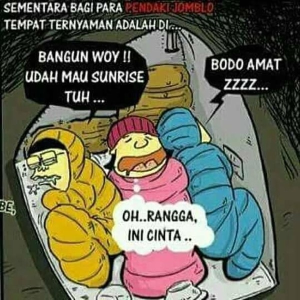Senyum Dulu Pagi Ini, Lihat Meme Kocak Pendaki Gunung