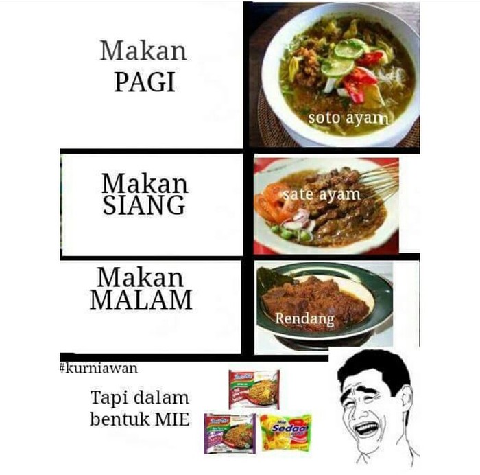 Menjelang Tanggal Tua, 10 Meme Mie Instan Ini Bikin Baper