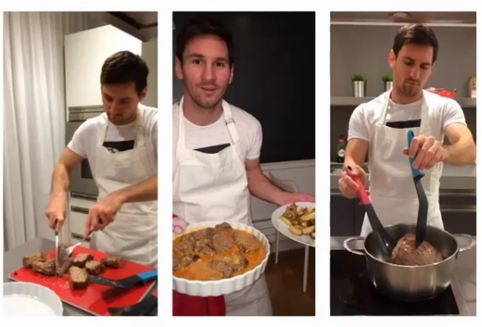 Keren! Begini Nih Gaya Makan Pesepak Bola Lionel Messi