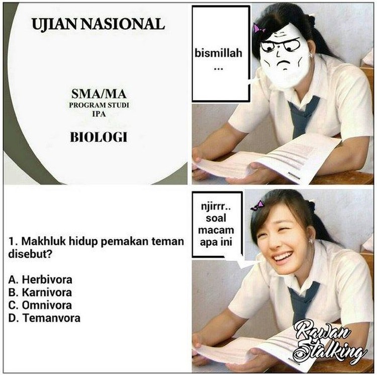 Hiburan Meme Kocak Jelang Ujian Nasional Hiburan Meme Kocak Jelang Ujian Nasional