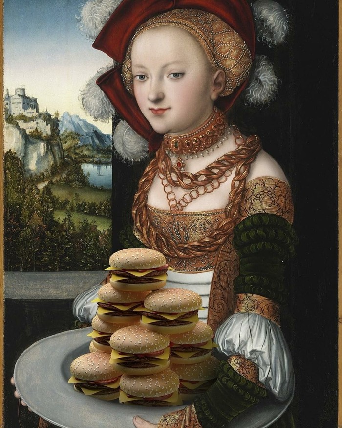 Wow! Seniman Ini Edit dan Tambahkan Burger di Tiap Foto Lukisan Era ...