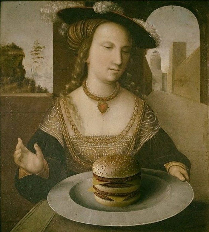 Wow! Seniman Ini Edit dan Tambahkan Burger di Tiap Foto Lukisan Era ...