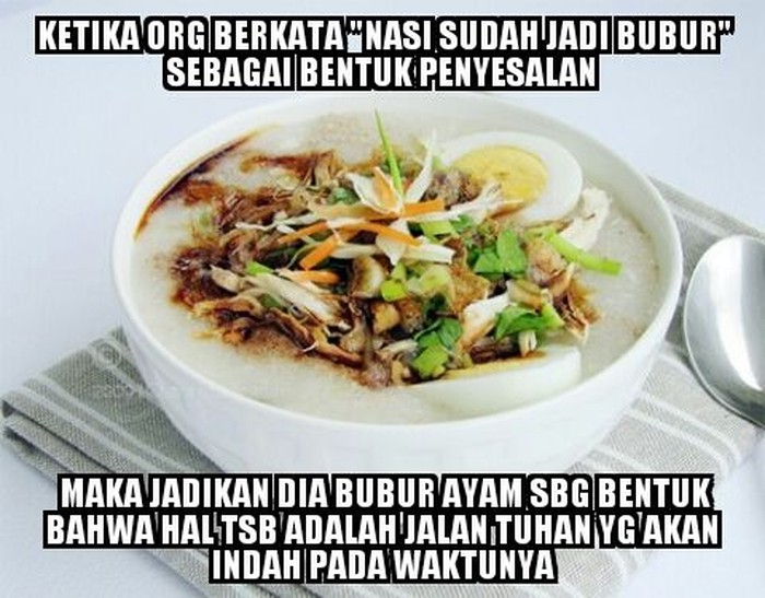 10 Meme Bubur Ayam Ini Bikin Kamu Baper atau Nggak Ya?