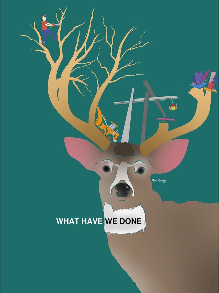 Seniman Ini Ciptakan Poster Unik Dampak Deforestasi