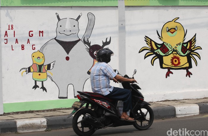 Deretan Mural-mural Lucu Khas Asian Games