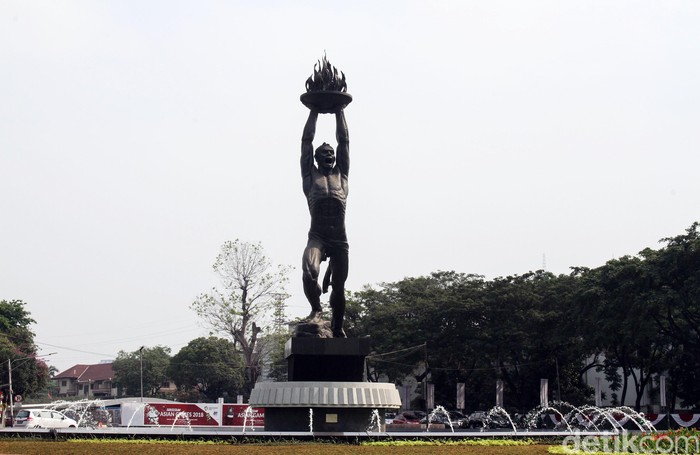 Patung Bundaran Senayan Makin Cantik Jelang Asian Games