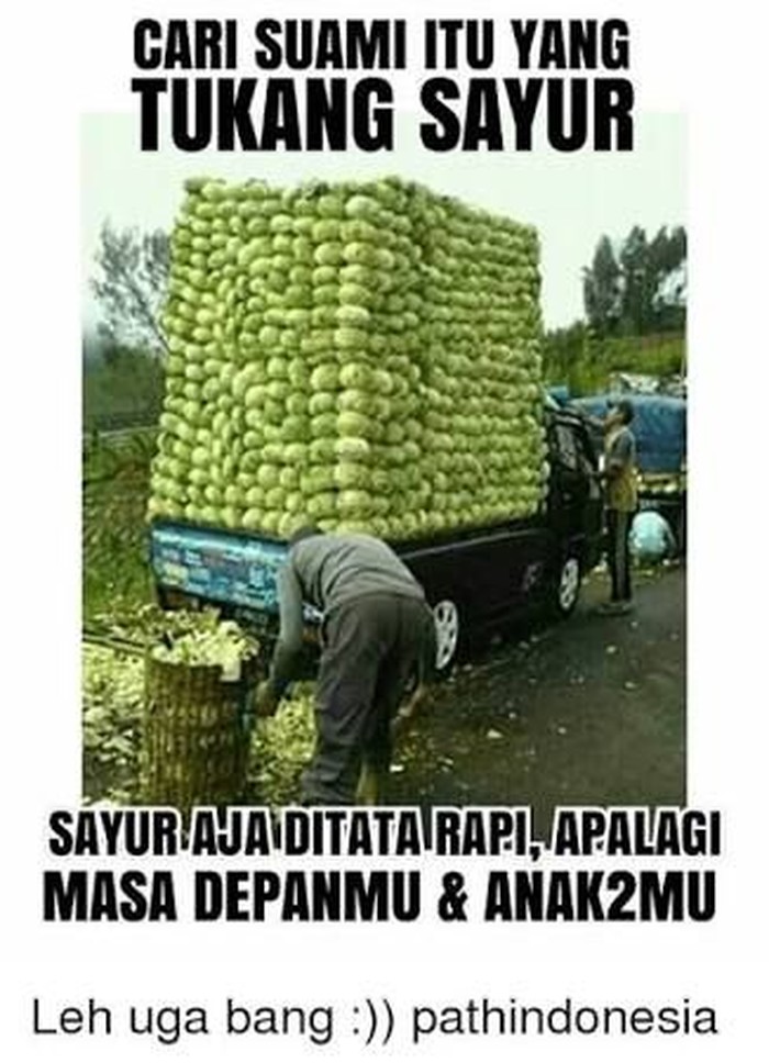 Meme Kocak Tukang Sayur yang Selalu Jadi Incaran Wanita Setiap Hari