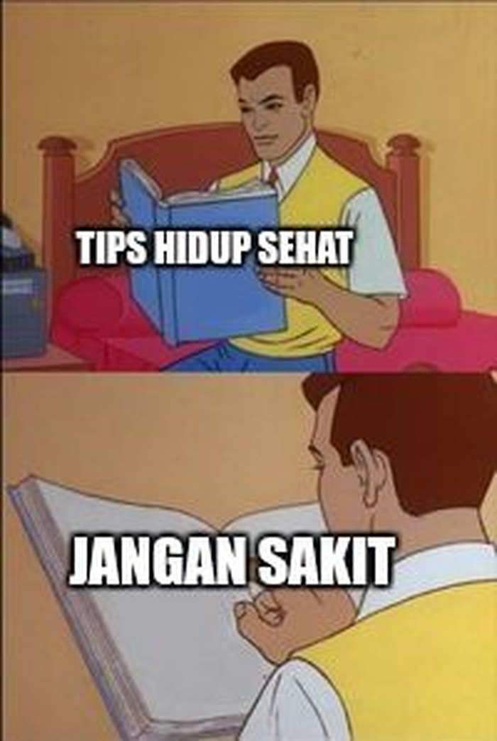 Ragam Meme Kocak Soal Kekonyolan Usaha Hidup Sehat