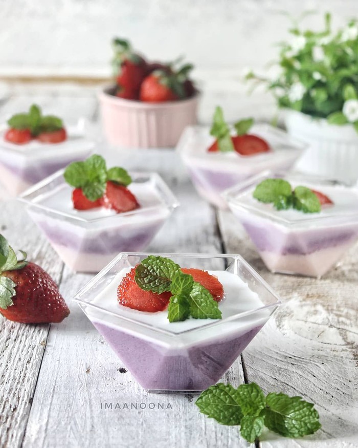 Nyam! Cantiknya Puding Taro yang Creamy dan Legit