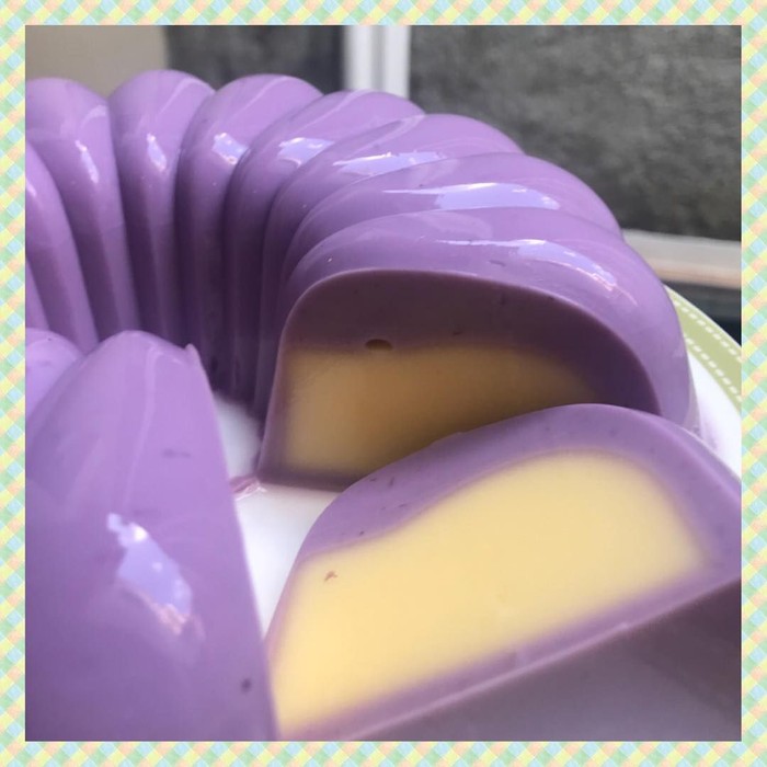 Nyam! Cantiknya Puding Taro yang Creamy dan Legit