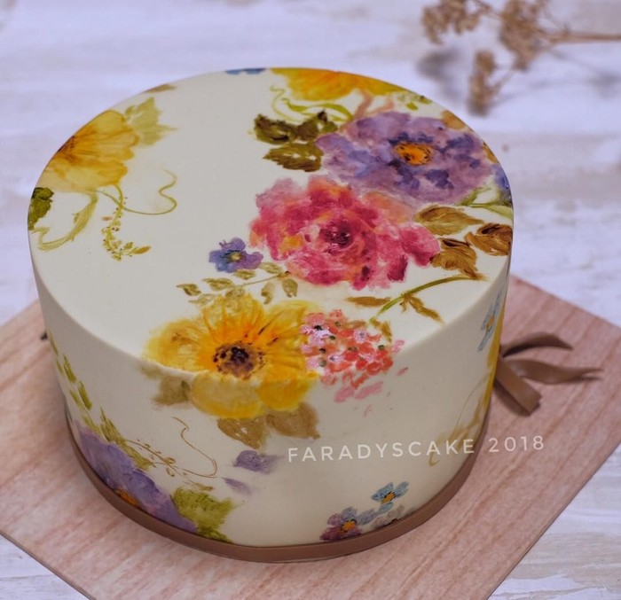 Seperti Karya Seni, Cake Lukis Buatan Baker Indonesia Ini Tampil Memukau
