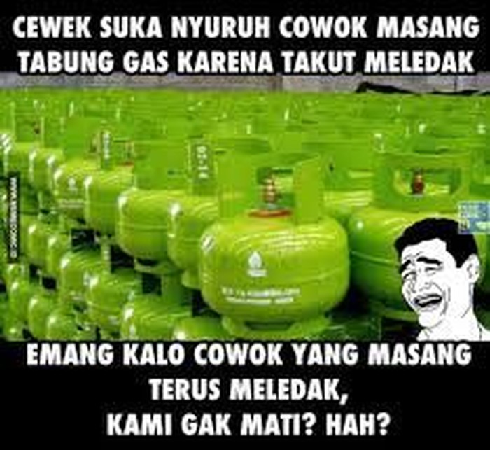 Bukan Buat Masak, Tabung Gas Ini Dimainkan Jadi Meme Kocak