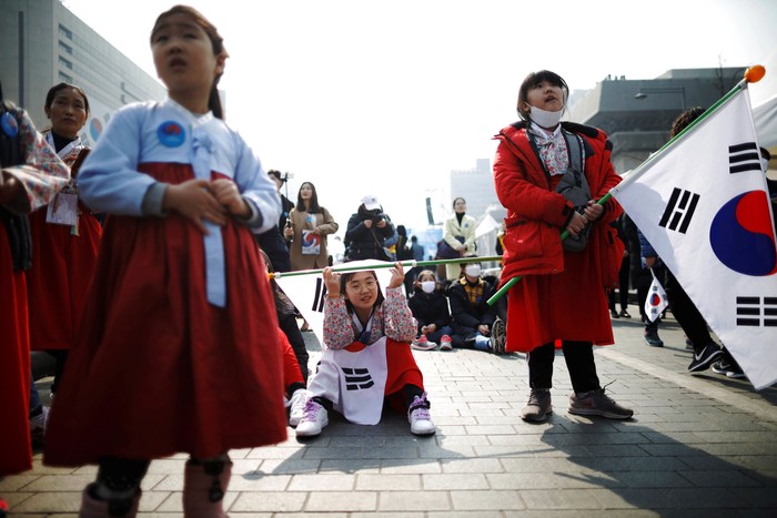 Aksi Warga Korsel Mengenang 100 Tahun Gerakan Kemerdekaan Korea