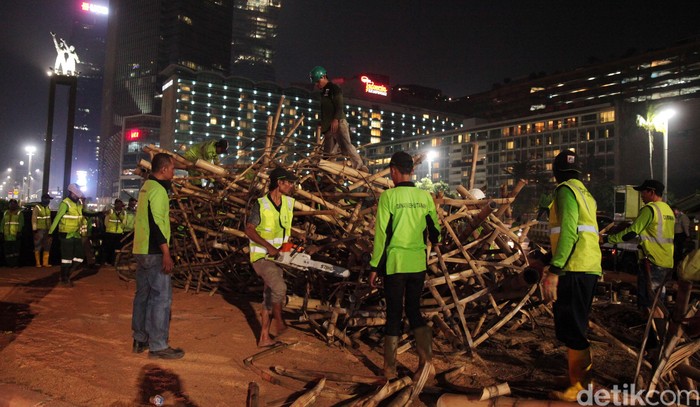 Penampakan Bambu Getah Getih Sebelum dan Sesudah Dibongkar