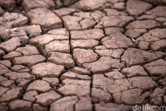 Tanah Retak Akibat Kemarau Jadi Tempat Wisata Baru di Tangerang