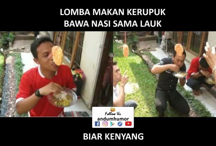 Ikutan Lomba Makan Kerupuk? Lihat Dulu 10 Meme Kocak Ini