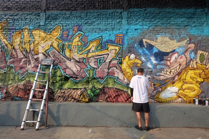 Gang Kampung Jakarta Dipercantik Graffiti dan Mural