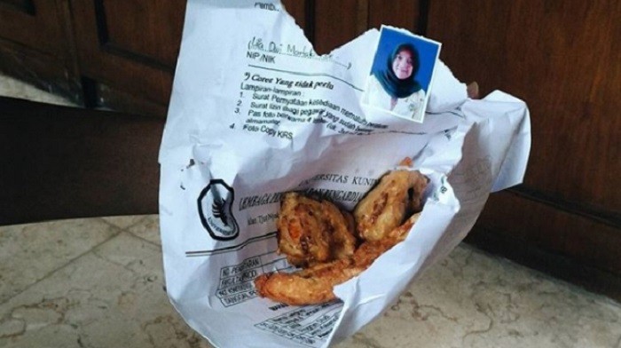 Waduh! Ijazah, CV dan Dokumen Negara Pernah Jadi Bungkus Gorengan