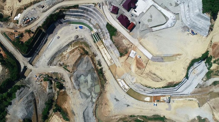 Megah! Penampakan Proyek Bendungan Randugunting dari Udara