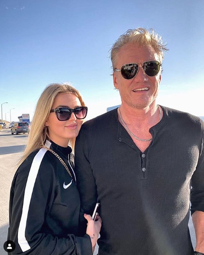 Seumuran, Ini Foto Tunangan dan Putri Dolph Lundgren - Foto 2