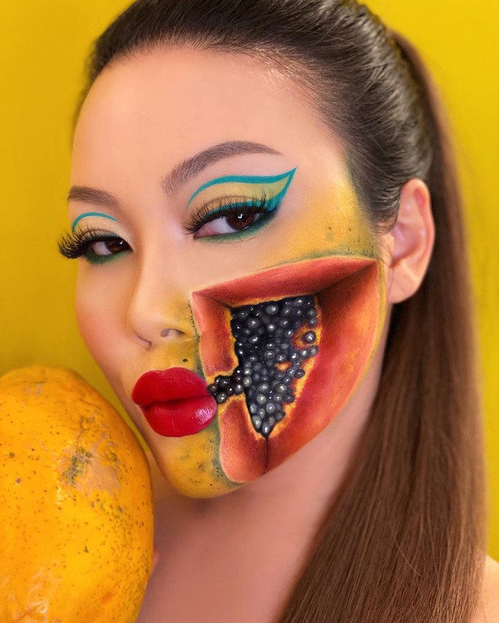 10 Body Painting Bertemakan Makanan Lezat Ini Bikin Lapar