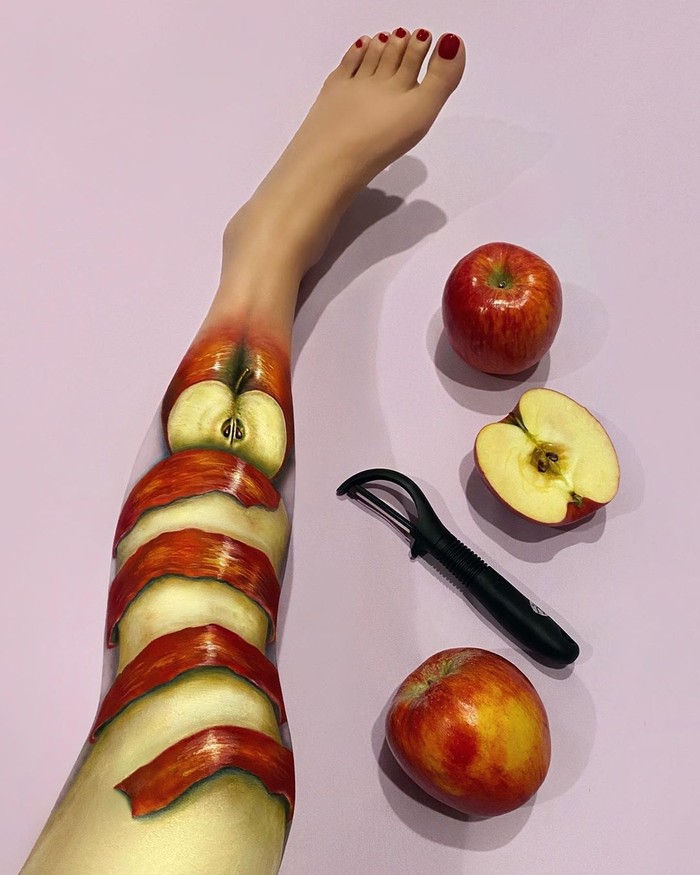 10 Body Painting Bertemakan Makanan Lezat Ini Bikin Lapar