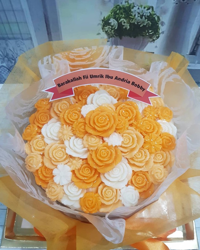 10 Puding Buket Bunga Cantik Buat Hadiah Istimewa