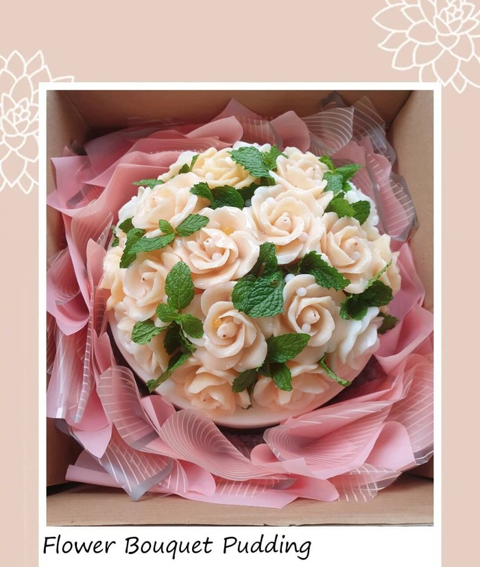 10 Puding Buket Bunga Cantik Buat Hadiah Istimewa