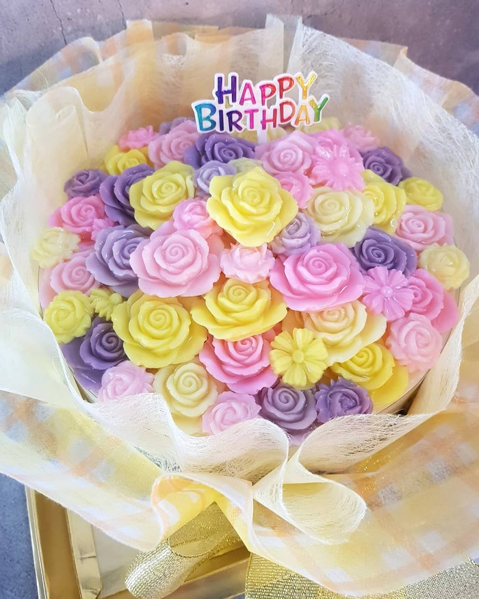 10 Puding Buket Bunga Cantik Buat Hadiah Istimewa