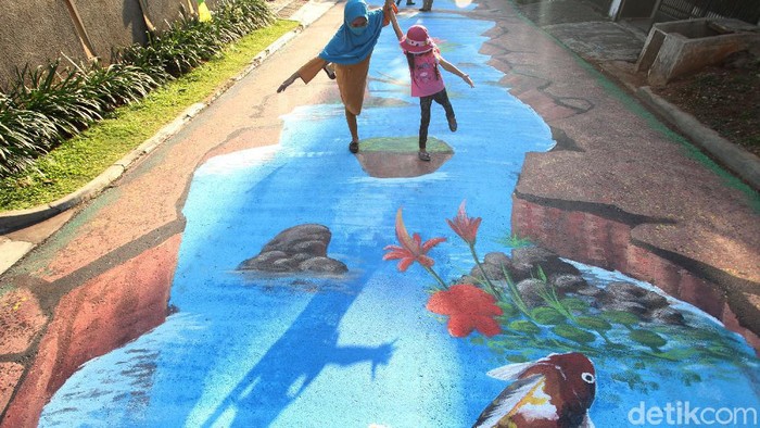 Mural 3D Hiasi Jalan Museum Basoeki Abdullah di Jakarta