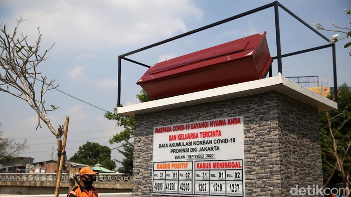 Begini Foto Tugu Peti Mati Ingatkan Bahaya COVID-19 Begini Foto Tugu Peti Mati Ingatkan Bahaya COVID-19