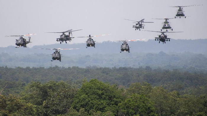 Foto: Puncak Latihan Tempur TNI AD di Sumatera Selatan