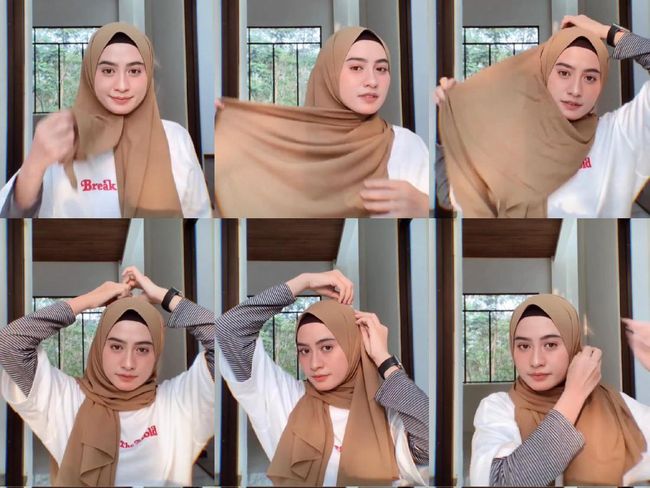 Tutorial Hijab Pashmina Simple Dan Cantik