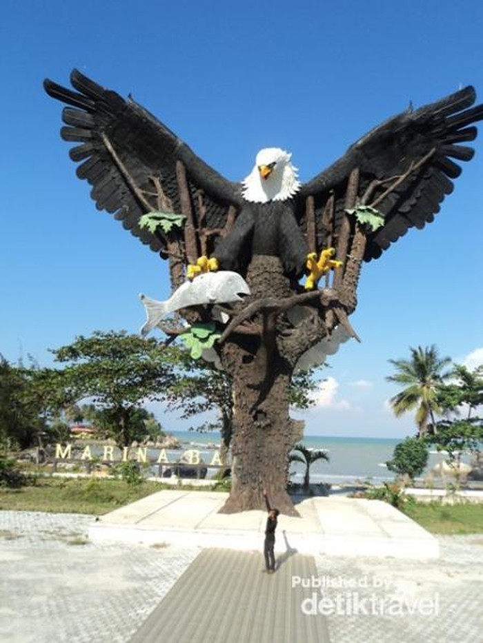 Awas! Ada Elang Laut Raksasa di Pantai Parai, Bangka