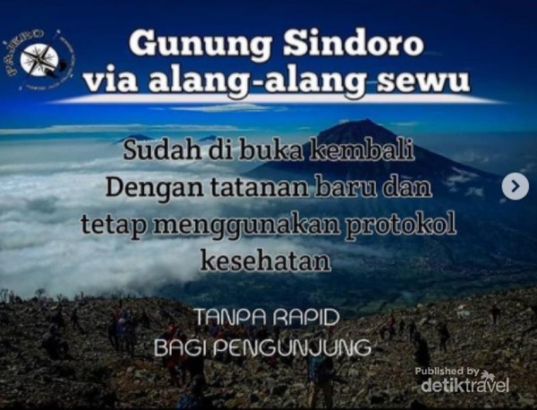 Gunung Sindoro via Alang-alang Sewu Dibuka, Ini Protokolnya
