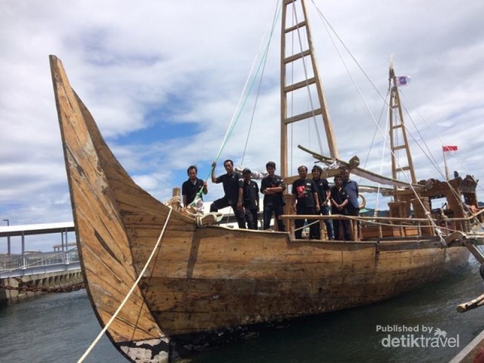 Ketika Kapal 'Spirit of Majapahit' Tiba di Kota Toba, Jepang