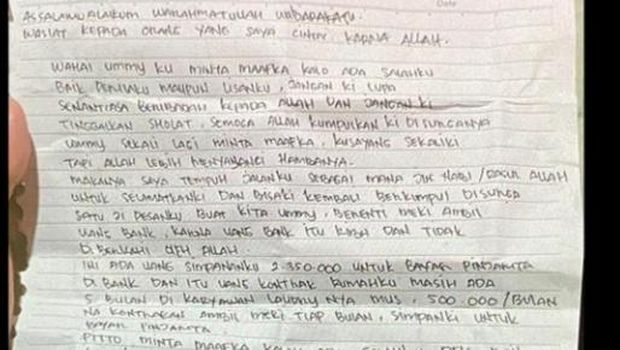 Analisis Grafologi: Ada Benang Merah Surat Wasiat Lukman dan Zakiah Aini Analisis Grafologi: Ada Benang Merah Surat Wasiat Lukman dan Zakiah Aini