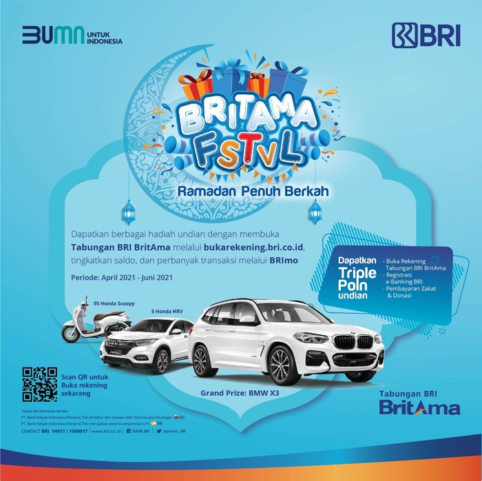 Apresiasi Nasabah, BRI Bakal Bagi-bagi Hadiah BMW X3 hingga Scoopy Apresiasi Nasabah, BRI Bakal Bagi-bagi Hadiah BMW X3 hingga Scoopy