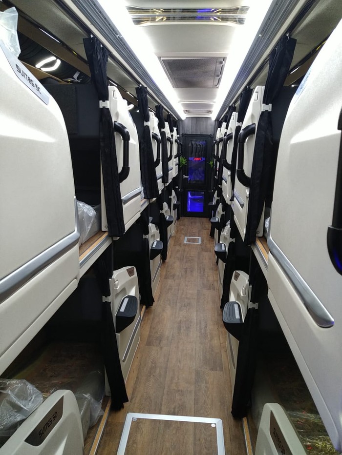 Potret Sleeper Bus Terbaru PO Sinar Jaya yang Pakai Sasis Mercy