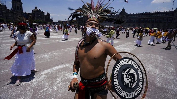 Potret Perayaan 696 Tahun Peradaban Aztec di Tengah Pandemi