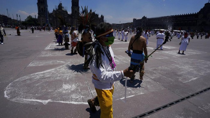 Potret Perayaan 696 Tahun Peradaban Aztec di Tengah Pandemi