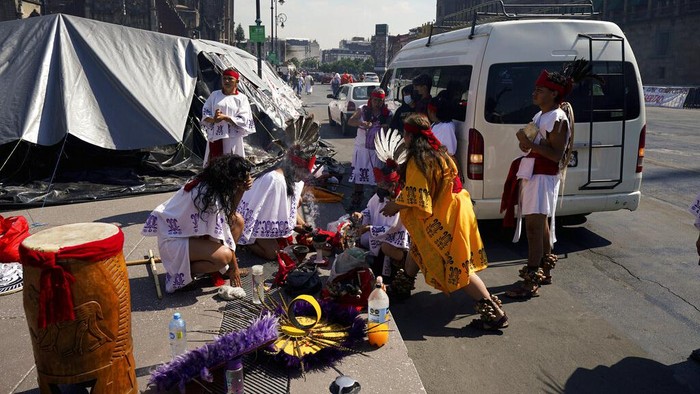 Potret Perayaan 696 Tahun Peradaban Aztec di Tengah Pandemi
