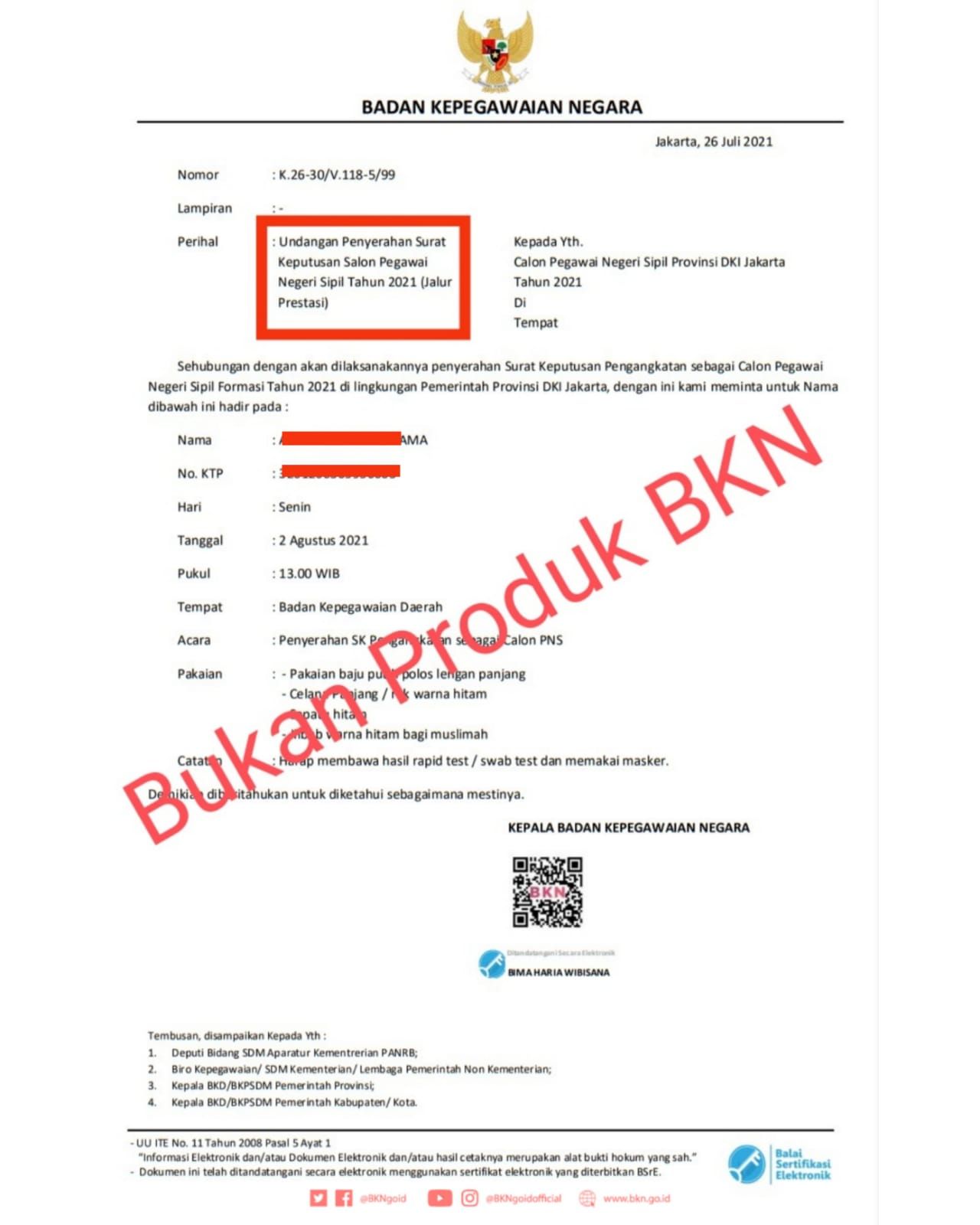Awas! Beredar Surat Palsu Pengangkatan CPNS 2021 Awas! Beredar Surat Palsu Pengangkatan CPNS 2021