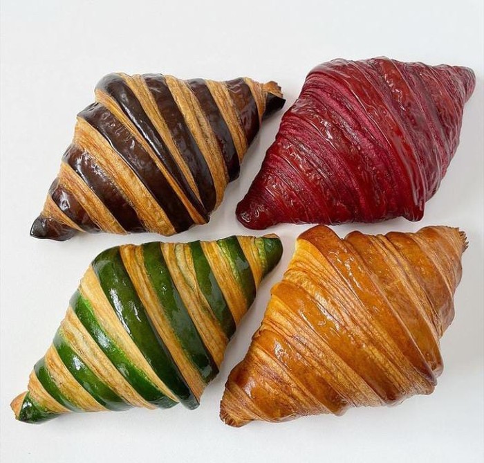10 Kreasi Bicolor Croissant, Croissant Cantik dengan Dua Warna
