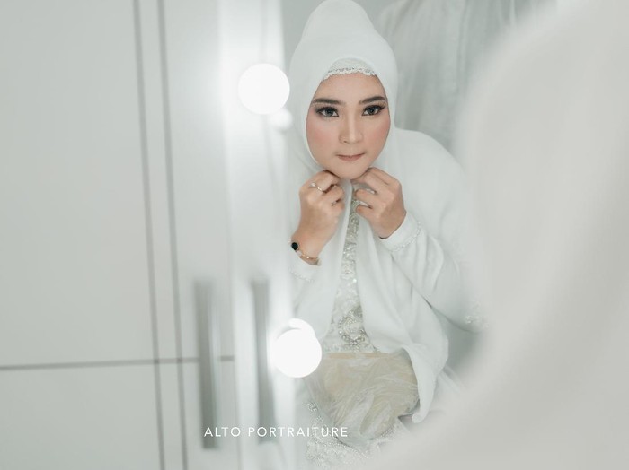 10 Momen Pengajian dan Siraman Calon Istri Ridho DA Jelang Nikah