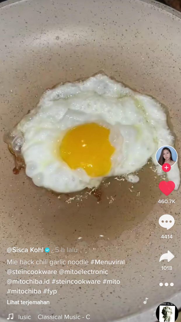 Sisca Kohl Masak Mie Pakai Telur Ceplok Netizen Akhirnya Makan Versi