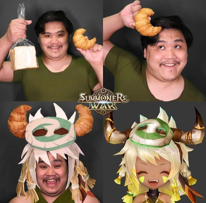 Berkonsep 'Low Budget', Pria Ini Cosplay Tokoh Kartun Pakai Makanan