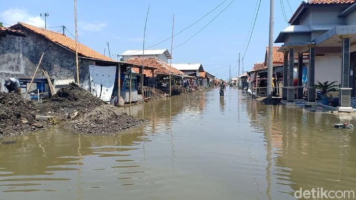 Permukiman di Pesisir Brebes Terendam Banjir Rob