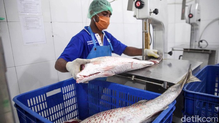 Di Sini, Hasil Laut Para Nelayan Papua Disimpan Sebelum Dipasarkan